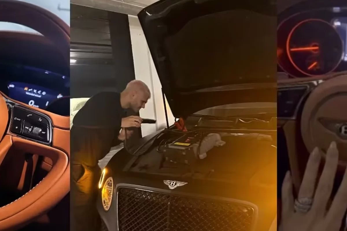 Wanda Nara quiso presumir uno de sus autos de lujo, pero se rompió y ...