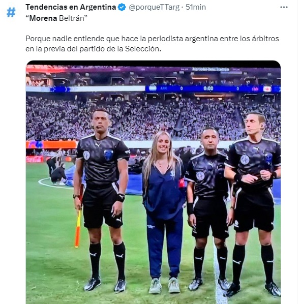 Morena Beltrán estuvo como “árbitra” y desató incredulidad y memes en ...